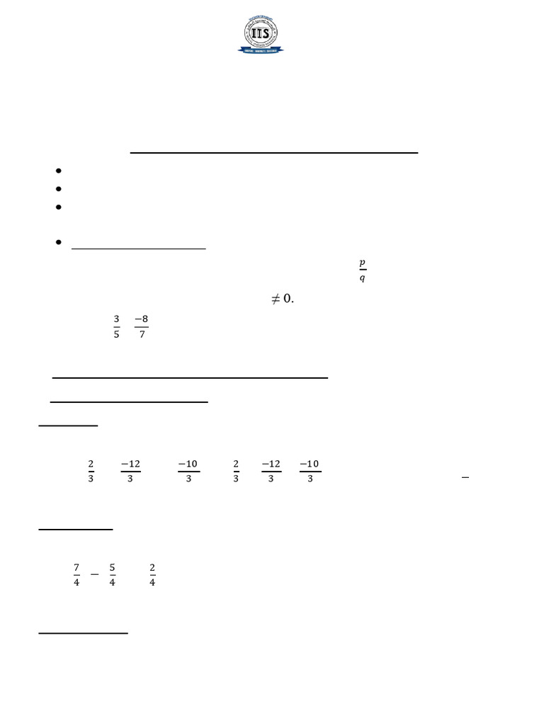 8- MATHS -CHP 1 -RATIONAL NUMBERS (1) | PDF | Multiplication | Numbers