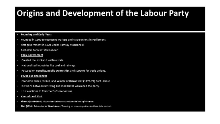History of the Labour Party's Evolution | PDF
