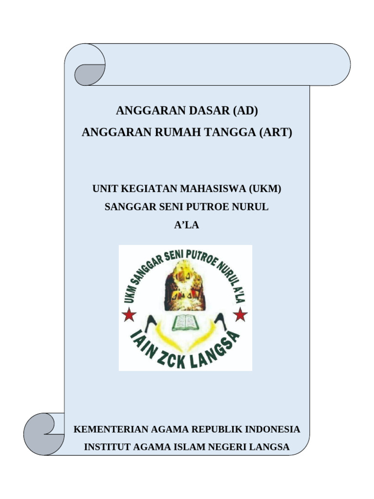Adart Sanggar Seni Pna 2023 Terbaru | PDF