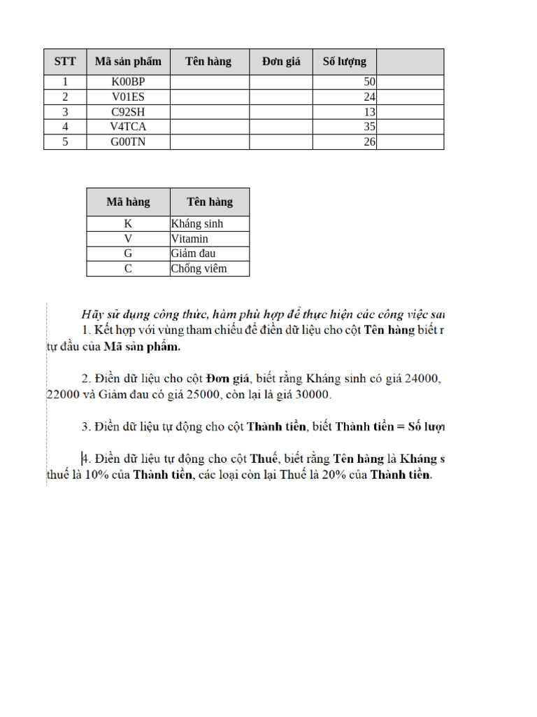 Bai tap on tap (1) | PDF