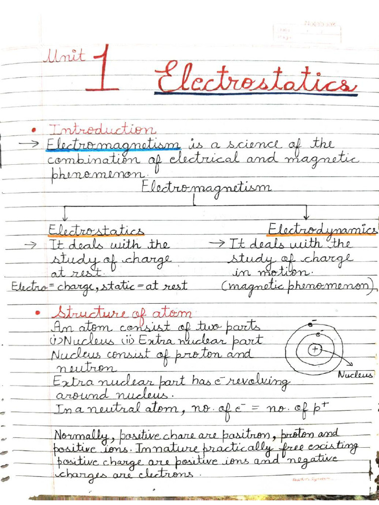 Electrostatics | PDF