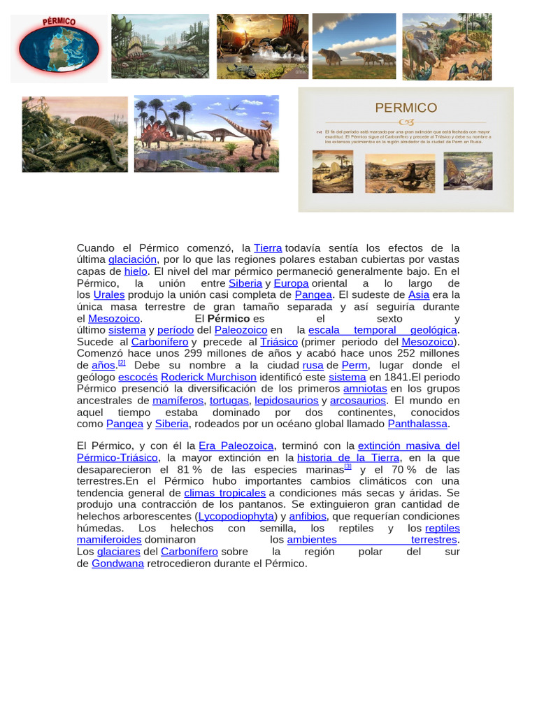 El Pérmico: Clima y Extinción Masiva | PDF