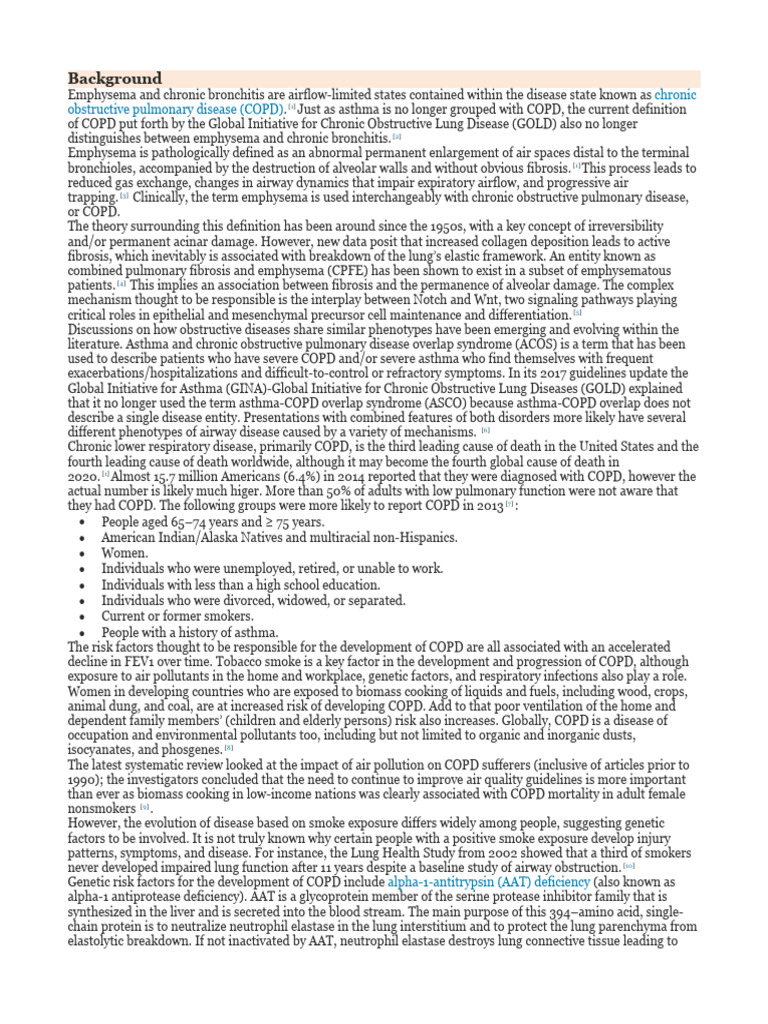 Emfizema Pulmonare Medscape | PDF | Chronic Obstructive Pulmonary ...