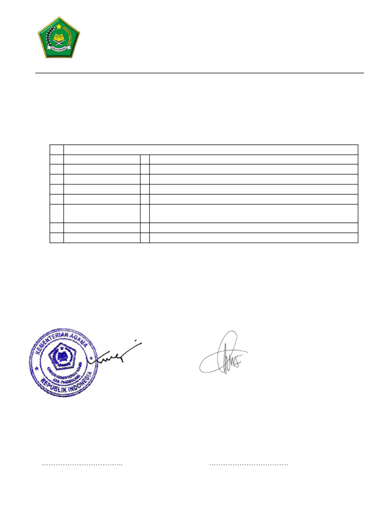 Contoh Form Reset MFA SAKTI | PDF