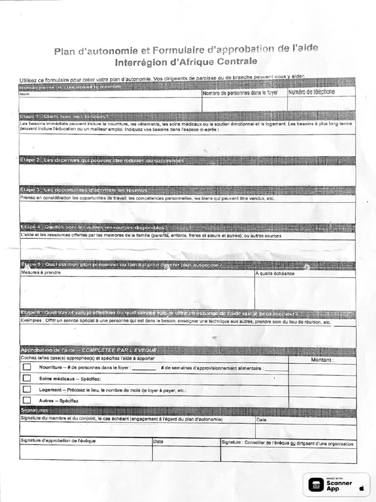 Plan D’autonomie Et Formulaire D’approbation (1) | PDF