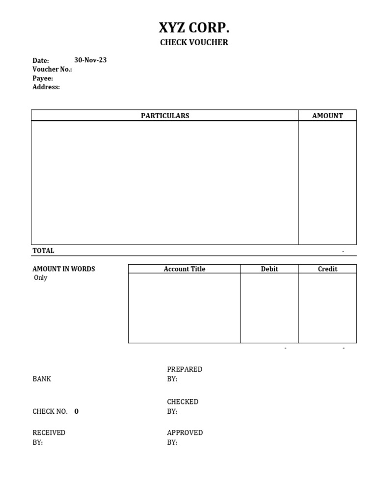 Sample of Check Voucher | PDF