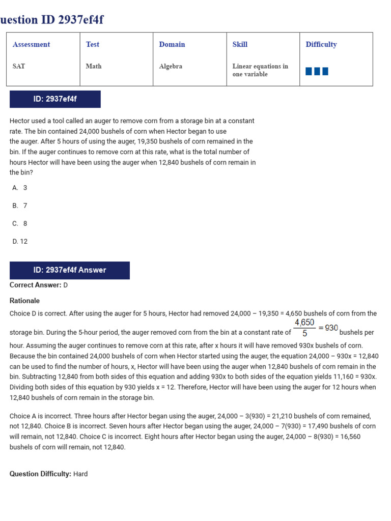 [SSQB - MATH] HARD | PDF | Equations | Algebra