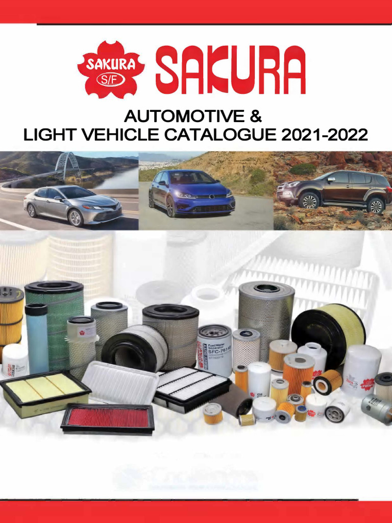 Sakura Filters Light Vehicle Catalogue 2021 22 Aust | PDF | Motor ...
