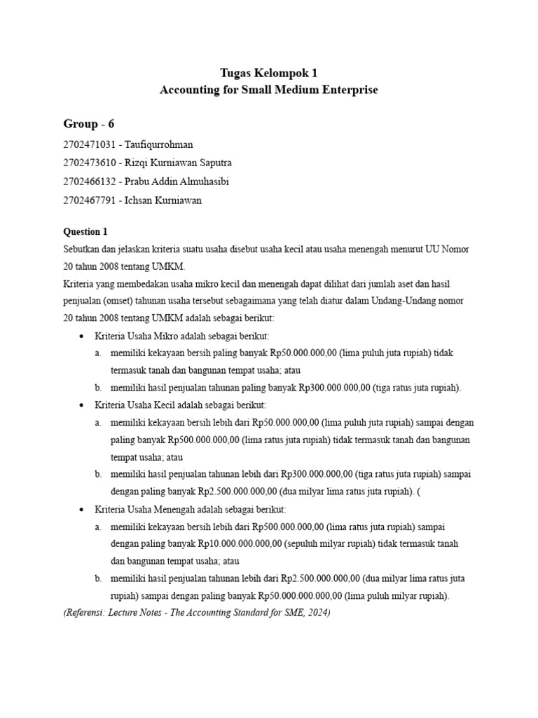 Team Assignment 1 SME | PDF