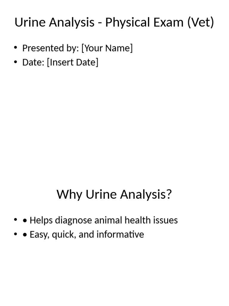 Simple Urine Analysis Vet | PDF