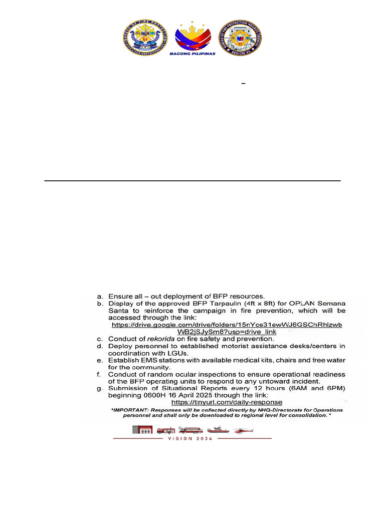 Operational Preparedness and Observance of Precautionary Measures in Response To OPLAN SEMANA ...