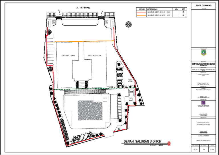 Shop Drawing Infra-Ar-103 Denah Saluran U-Ditch | PDF