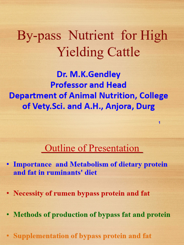 Rumen Bypass Nutrients for Cattle Production | PDF | Fat | Digestion