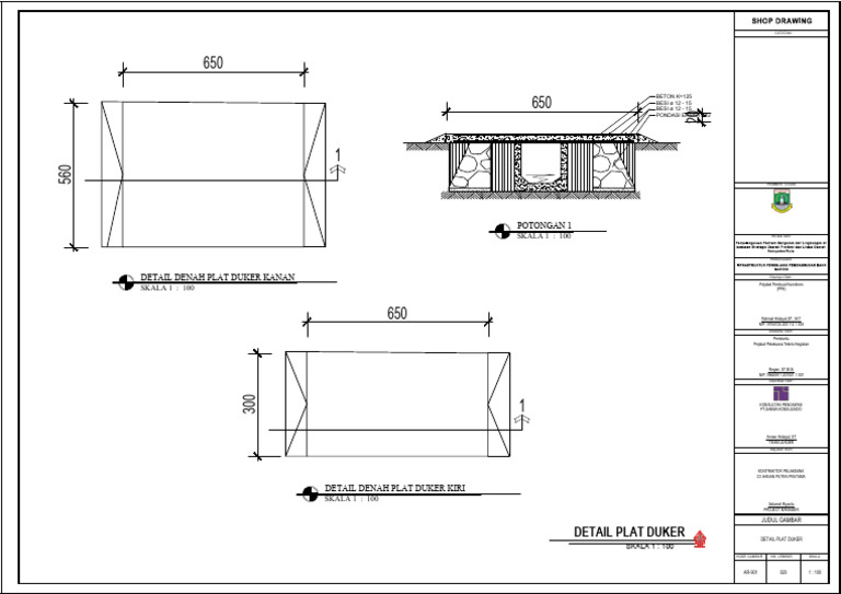 Shop Drawing Infra-Ar-901 Detail Palt Duker | PDF