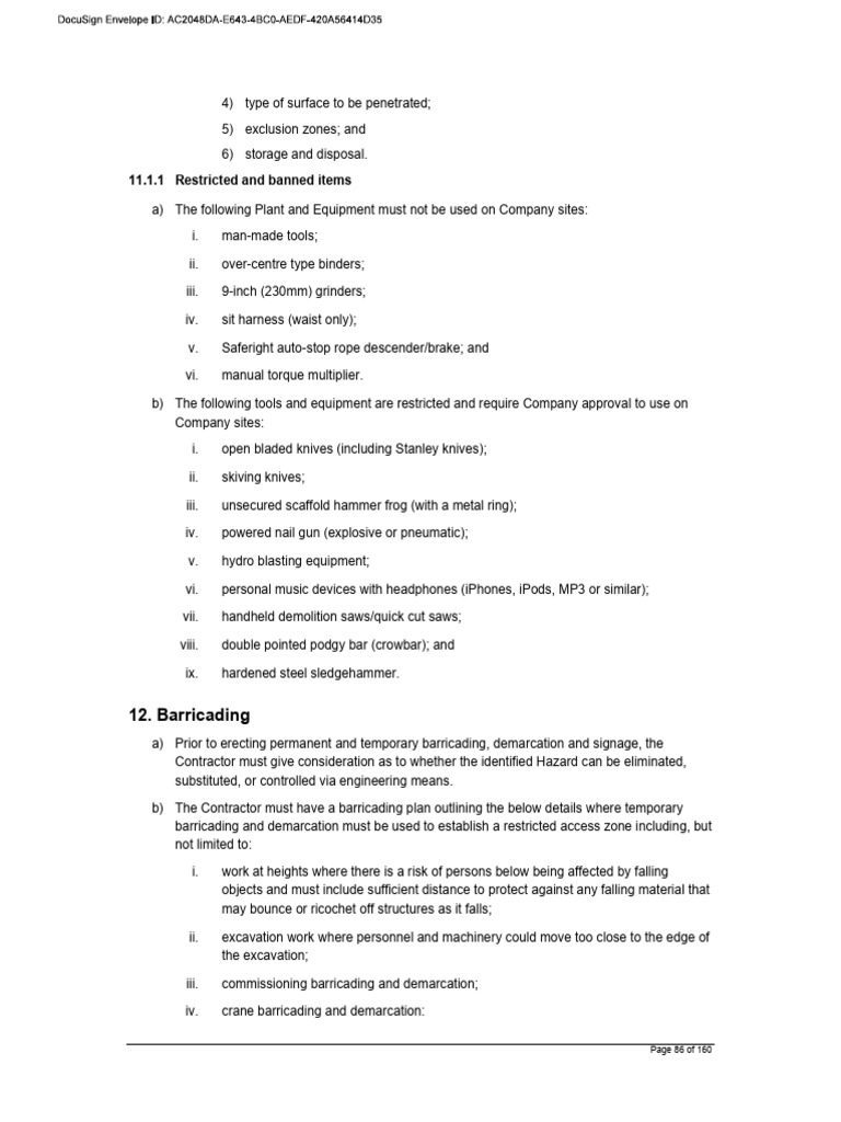 Restricted and Banned Items | PDF
