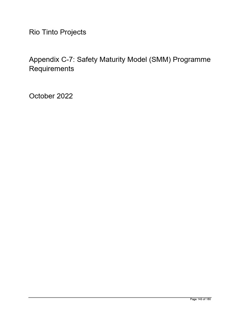 Rio Tinto Safety Maturity Model Overview | PDF | Social Psychology ...
