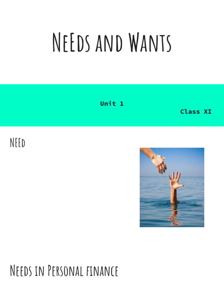 Needs vs. Wants in Personal Finance | PDF | Cost Of Living | Investing