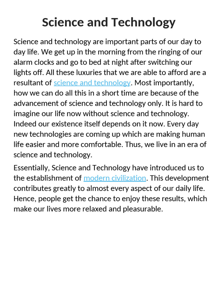 Science and Technology | PDF