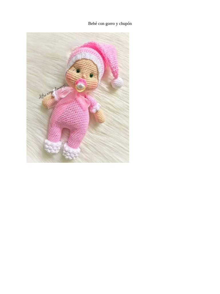Bebé con gorro y chupón | PDF