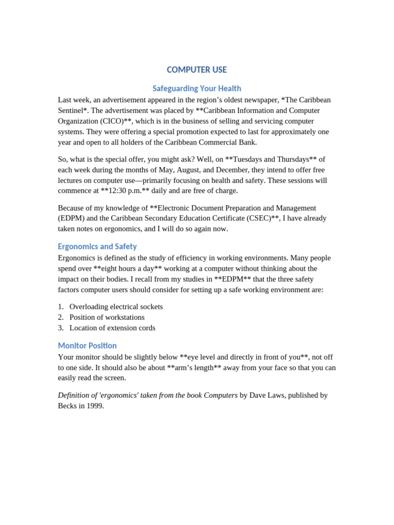 Computer Use Corrected Formatted | PDF