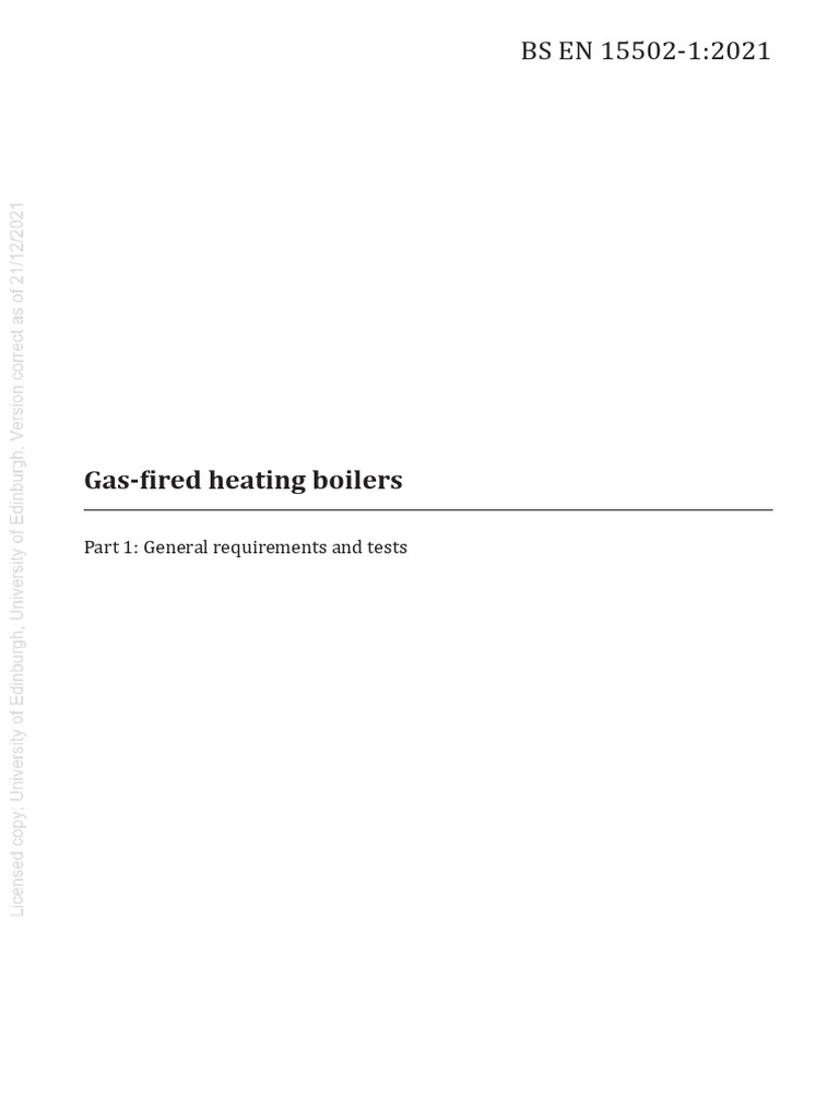 BS-EN-15502-1-2021 | PDF | Water Heating | Boiler