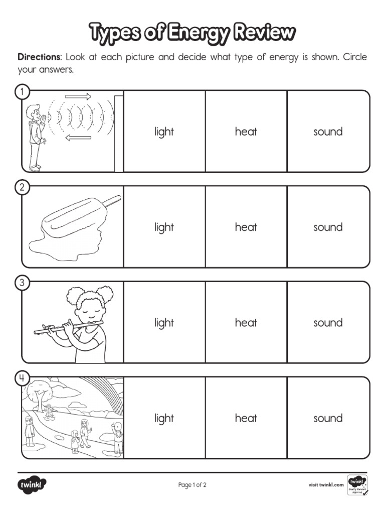 Types of Energy Review Activity | PDF