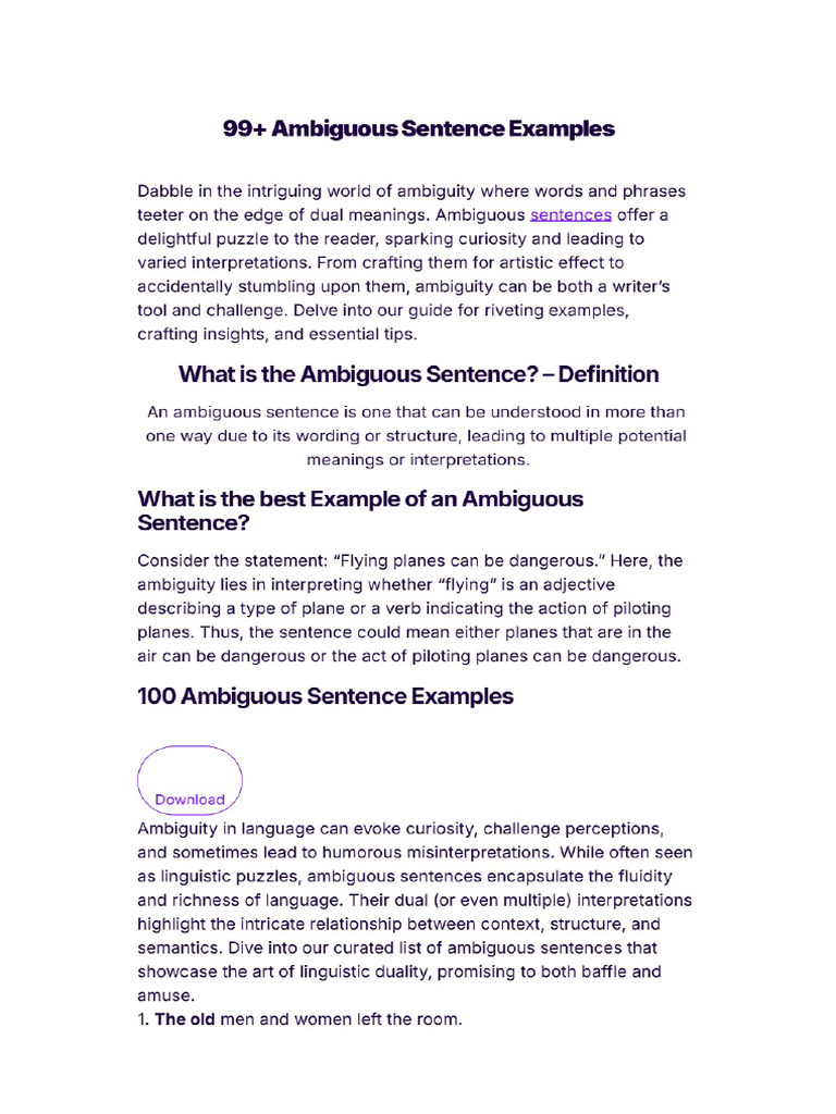 Ambigous Antonyms | PDF