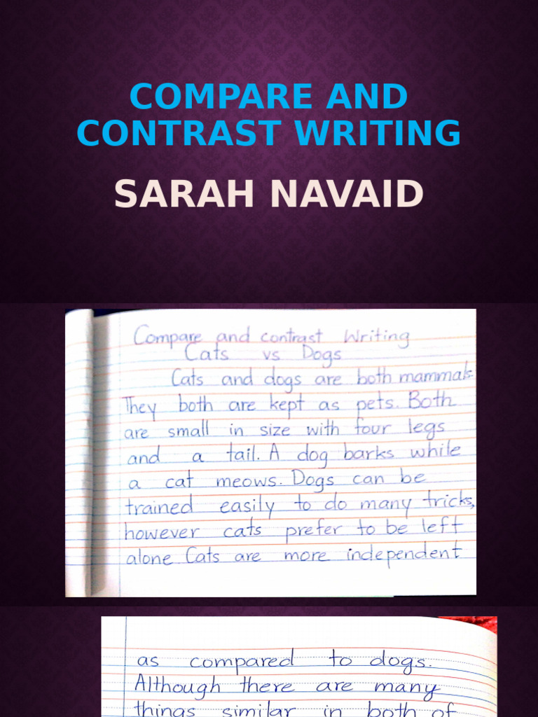 Compare and Contrast Writing | PDF