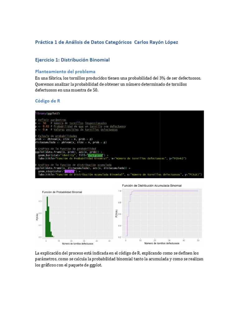 Practica 1 Analisis - Datos - Categoricos | PDF | Probabilidad