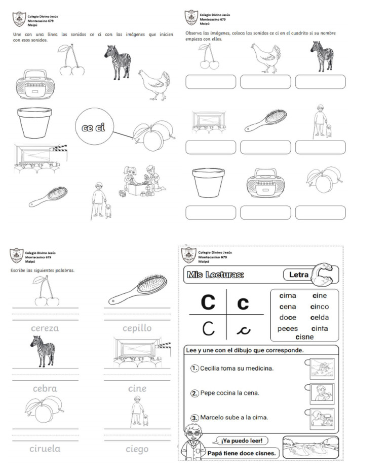Silabas Ce Ci Horizontal | PDF