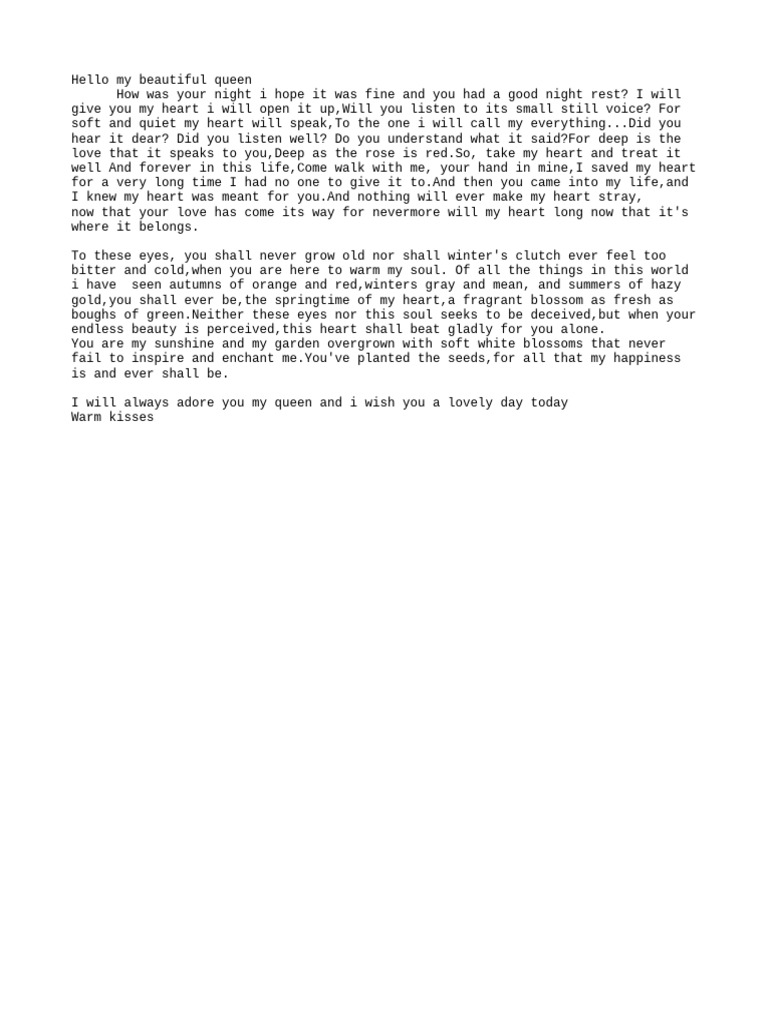 Ode to My Beautiful Queen | PDF