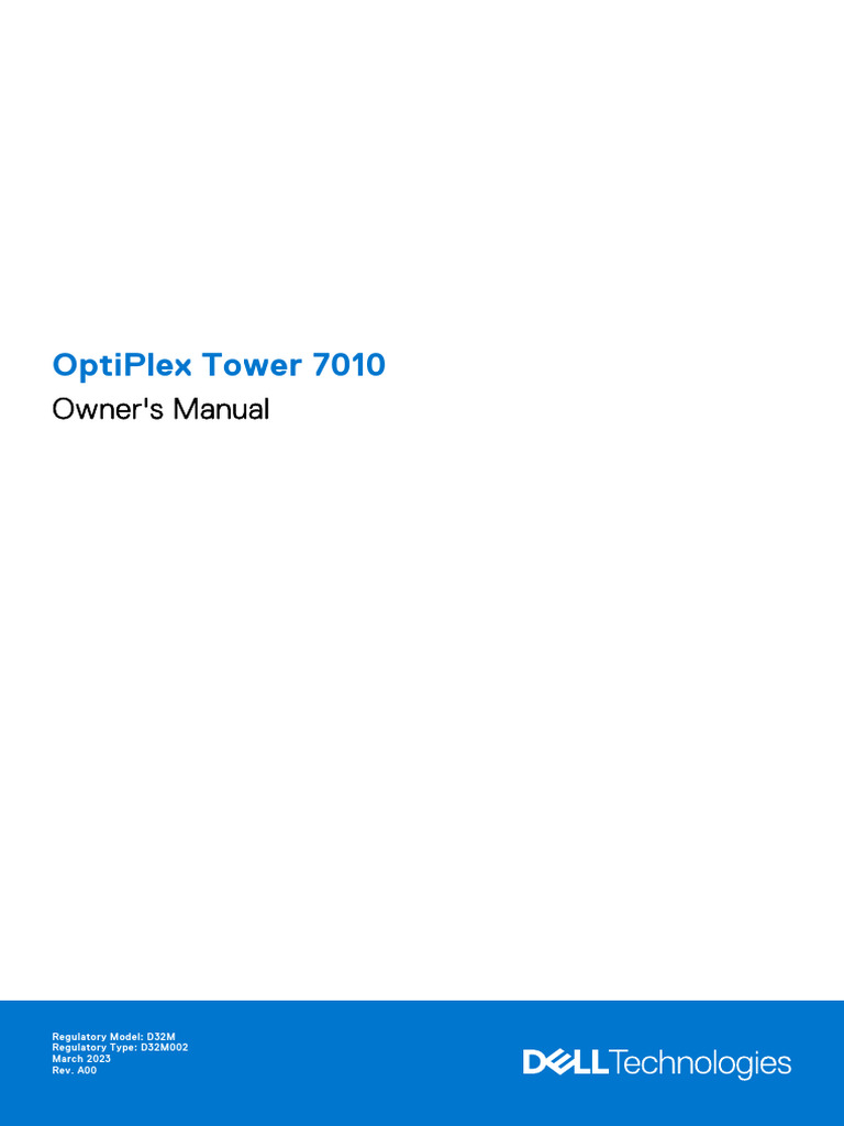 Optiplex Tower 7010 | PDF | Wi Fi | Ieee 802.11