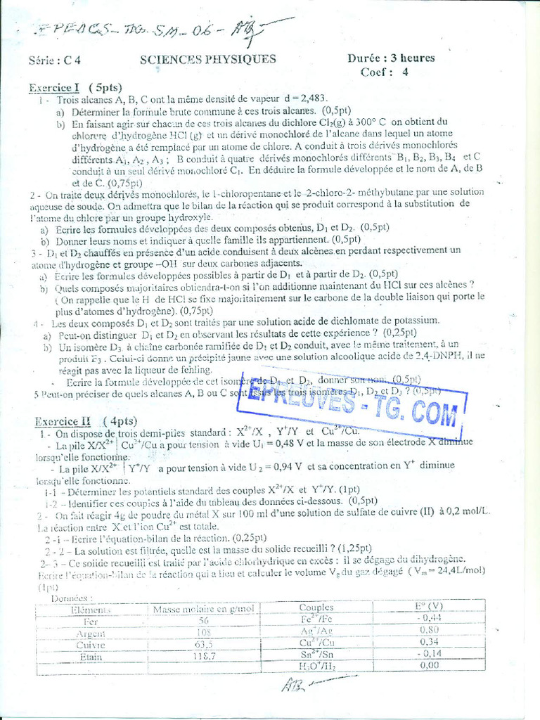 Proba C Phys 2006 | PDF