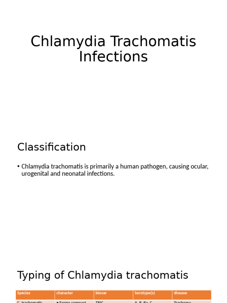 Chlamydia Trachomatis Infections Overview | PDF | Immunology | Medical Specialties