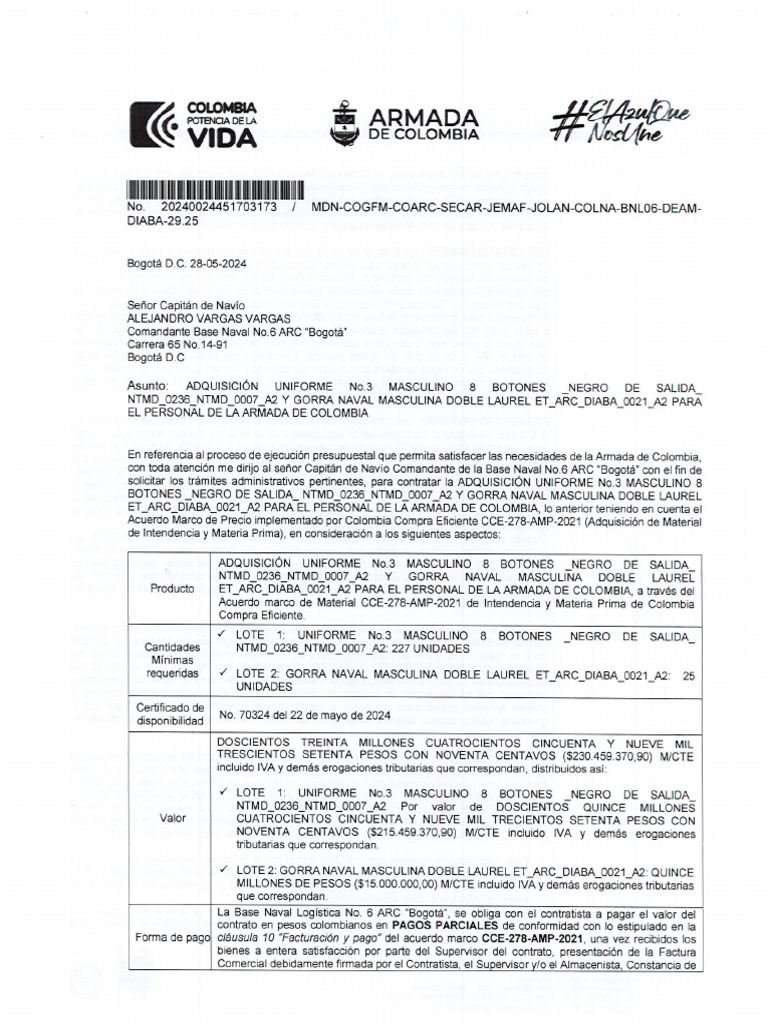 Requerimiento N3 y Gorra | PDF