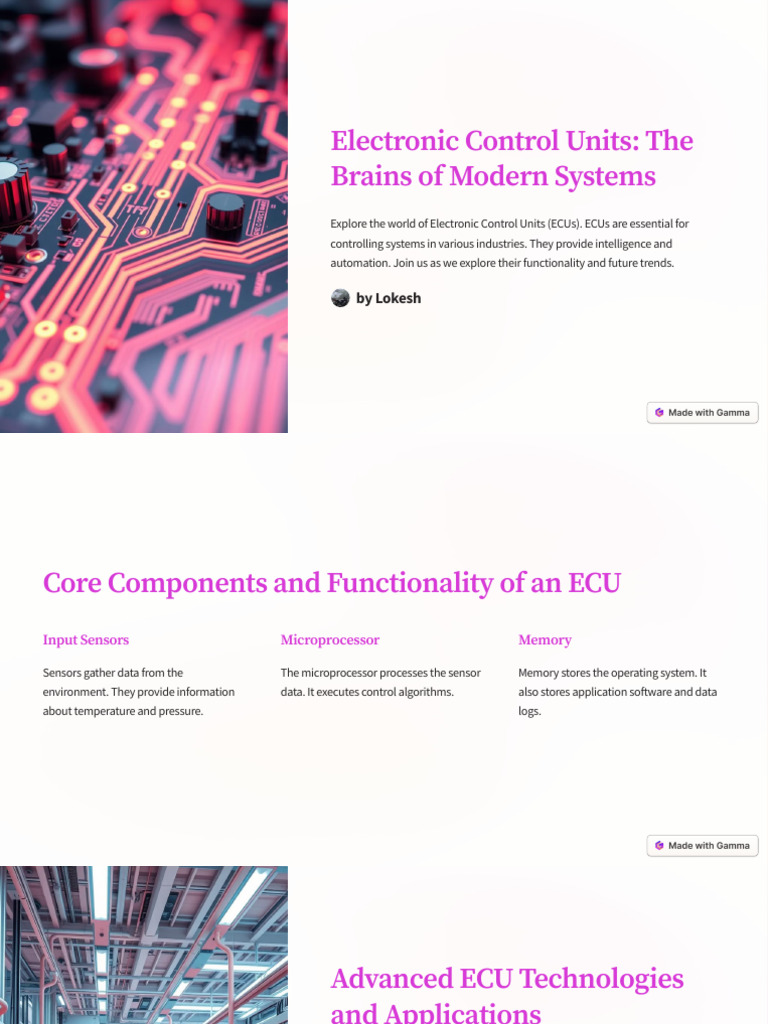 Electronic-Control-Units-The-Brains-of-Modern-Systems | PDF