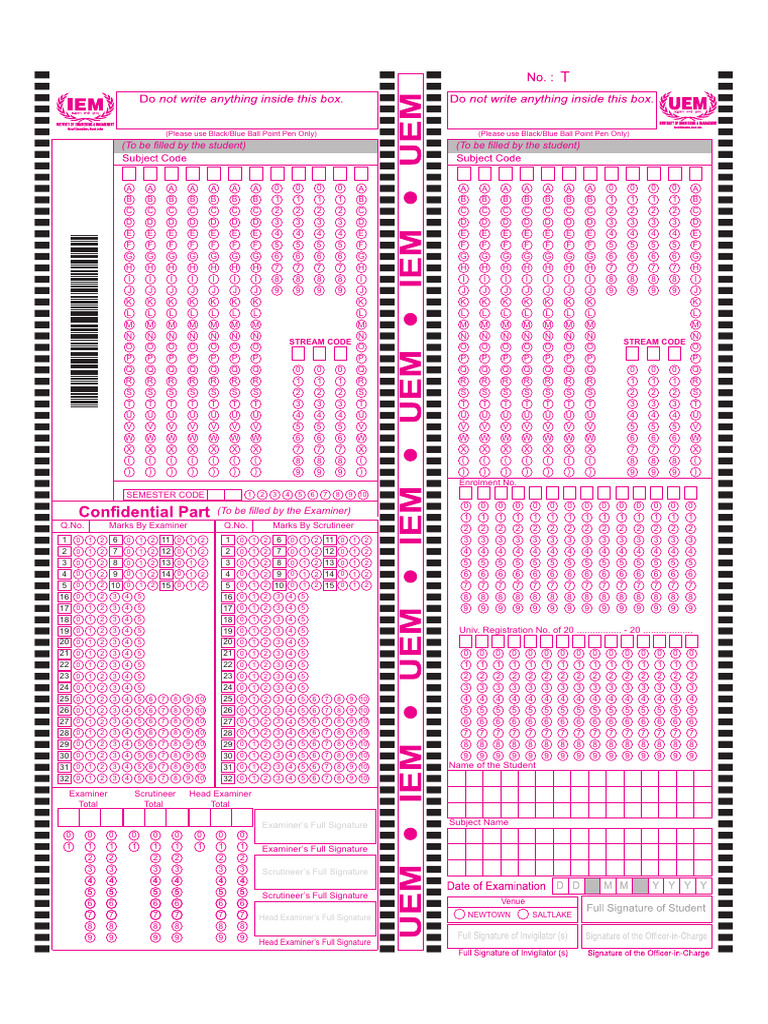 OMR SAMPLE 191x256 Q _32 20-03-2025 | PDF