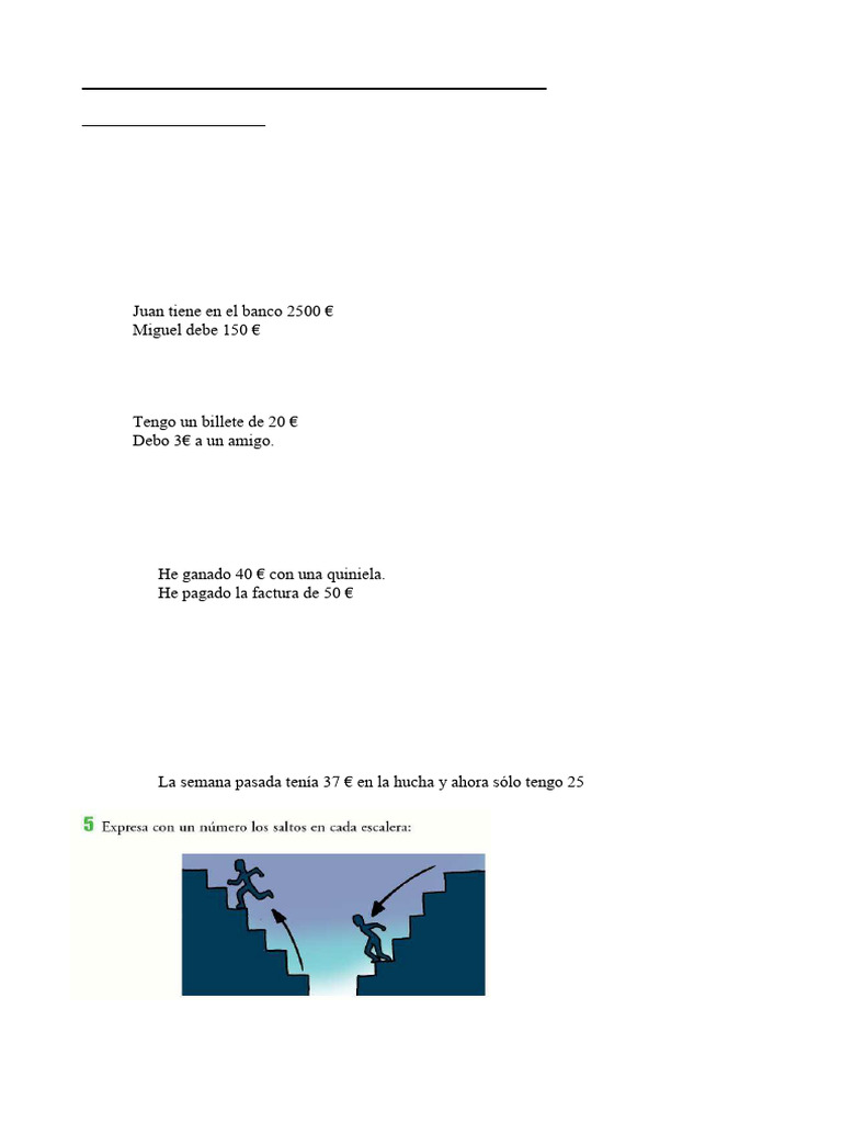 ejercicos-repaso-numeros-enteros | PDF | Entero | Multiplicación