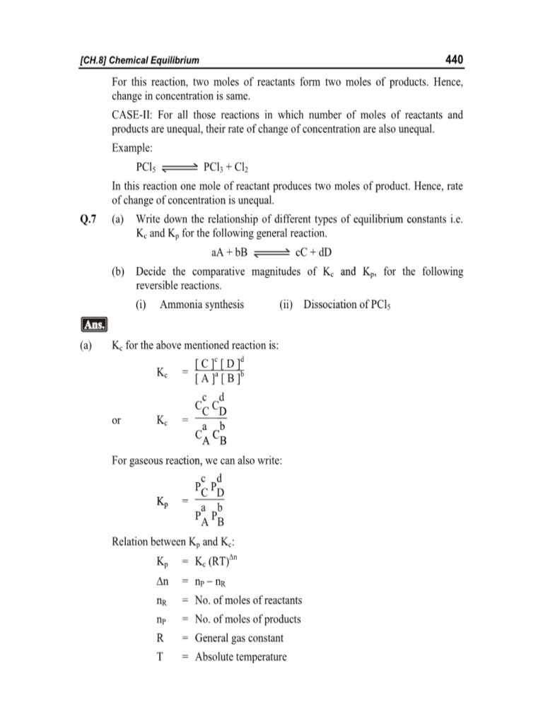Chapter 8 Chemistry Notes Numericals 11th Class | PDF