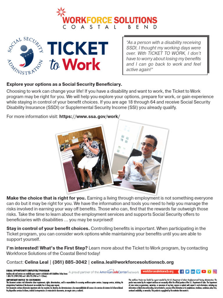 Ticket to Work Flyers Informative (4) | PDF