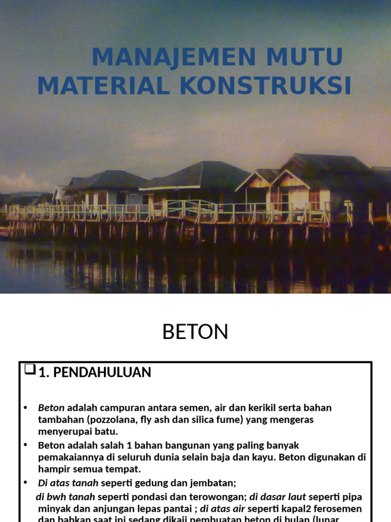 Manajemen Mutu Beton | PDF