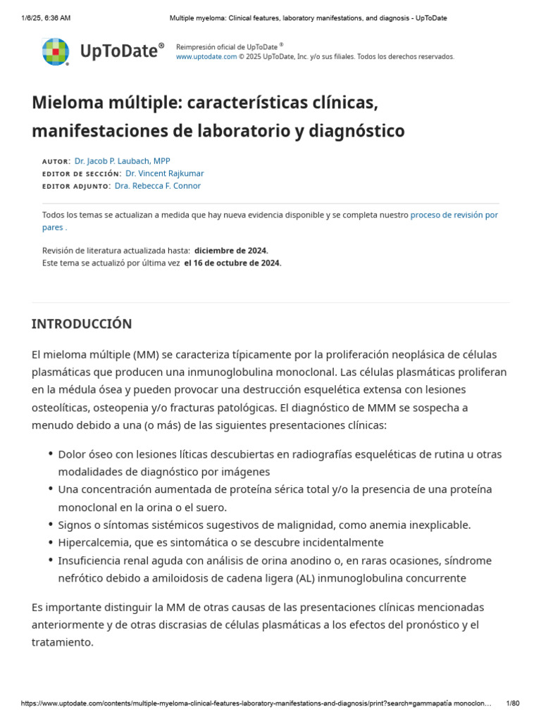 Multiple Myeloma_ Clinical Features, Laboratory Manifestations, And ...