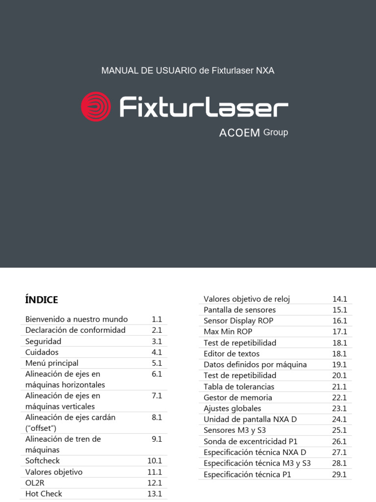 Fixturlaser Nxa Manual | PDF | Software | Usabilidad