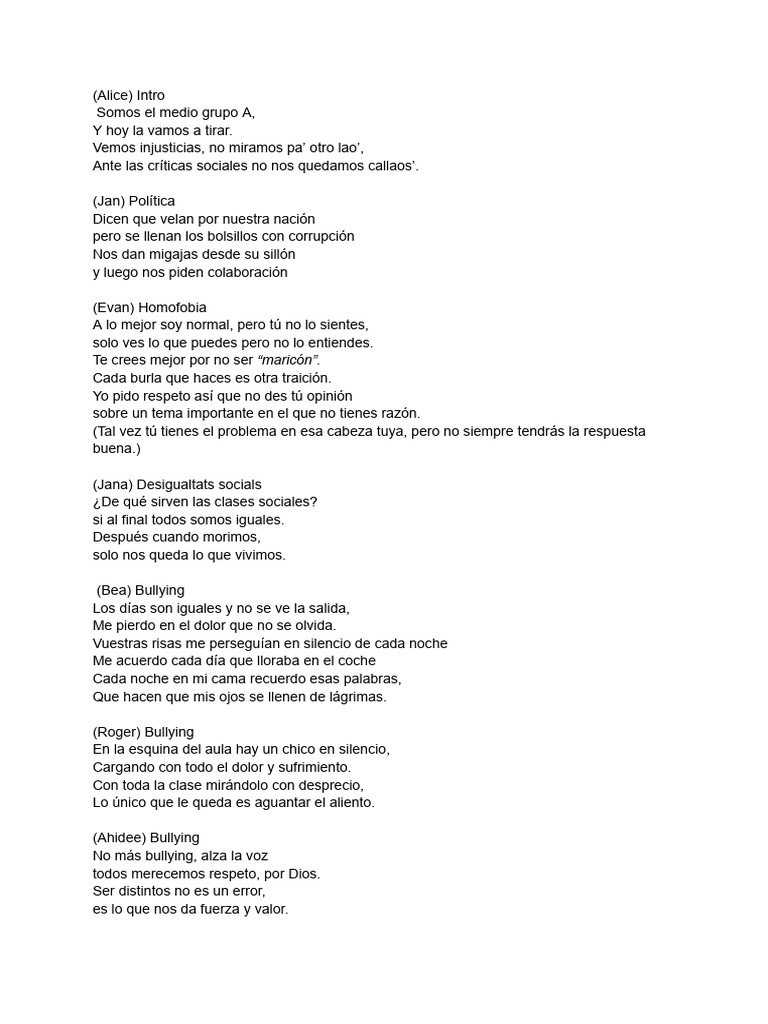 Editat: 05 - Lletra Del Rap | PDF