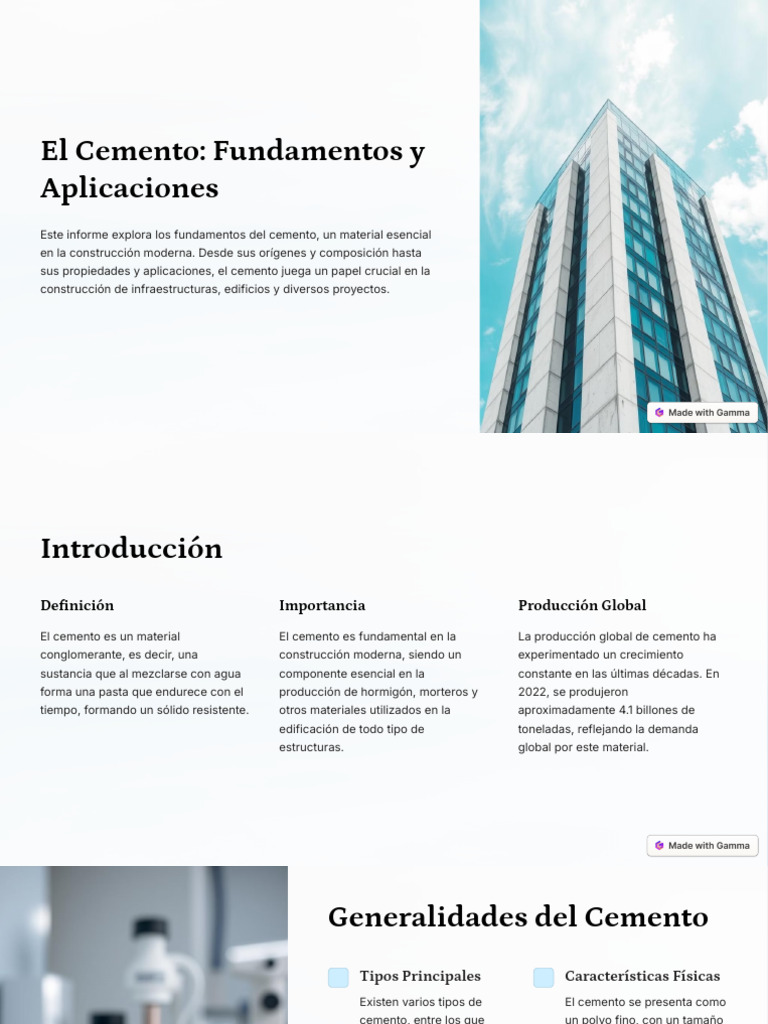 El Cemento Fundamentos y Aplicaciones | PDF | Cemento | Ingeniería de Edificación