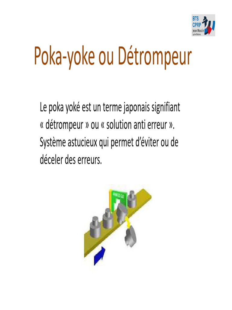 Poka-yoke : Solutions anti-erreurs en usinage | PDF
