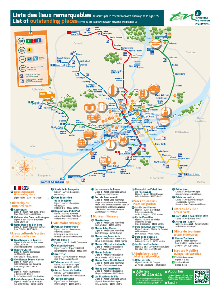 Nantes Transport Network Map | PDF | Transport public