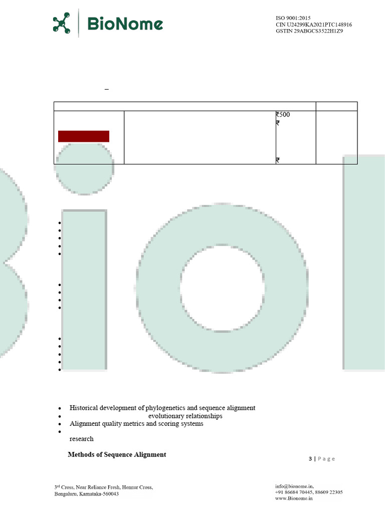 BIOINFORMATICS RESEARCH INTERNSHIP revised 2024-25 (1) (1) | PDF | Bioinformatics | Sequence ...