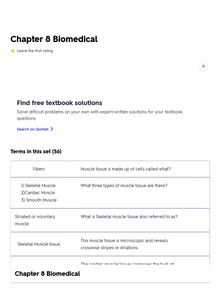 Chapter 8 Biomedical Flashcards - Quizlet | PDF