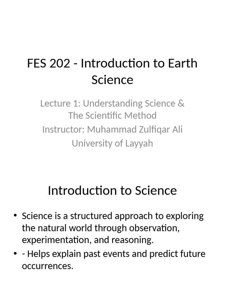 Lecture1 Earthscience Pdf Climate Science